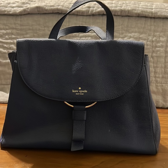 kate spade | Bags | Kate Spade Blue Handbag Purse With Multiple Pockets ...